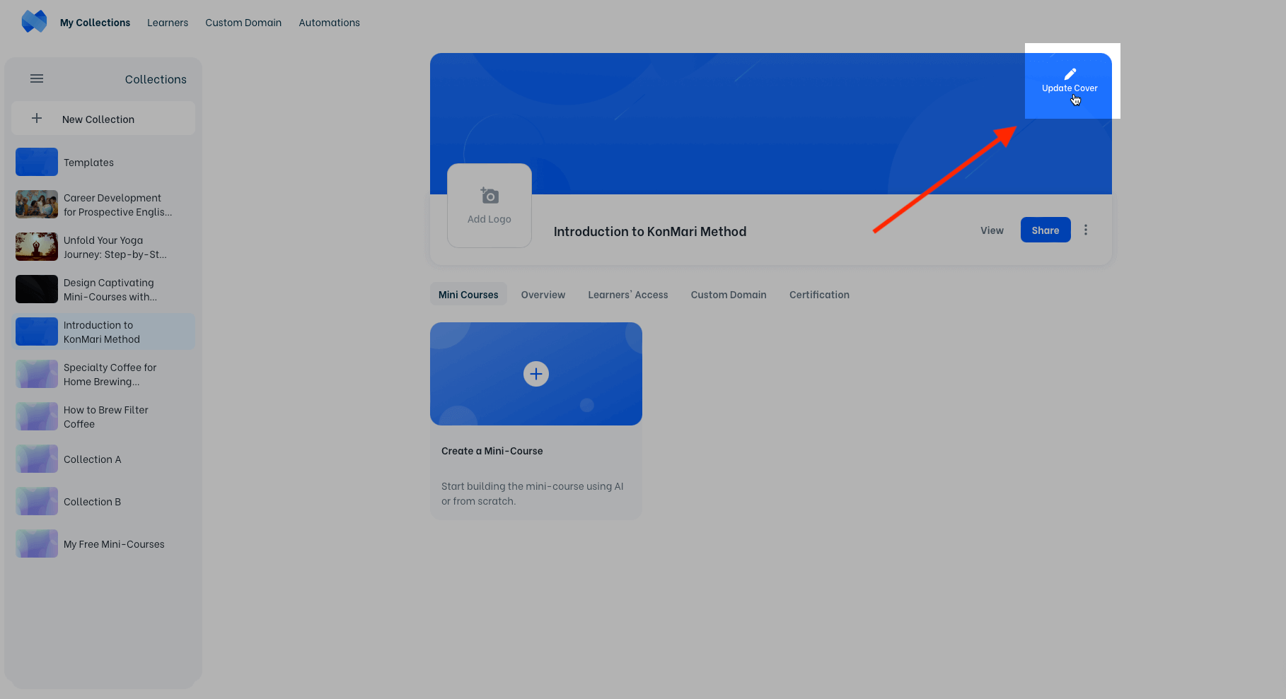 Create Collections of Mini-Courses - Mini Course Generator