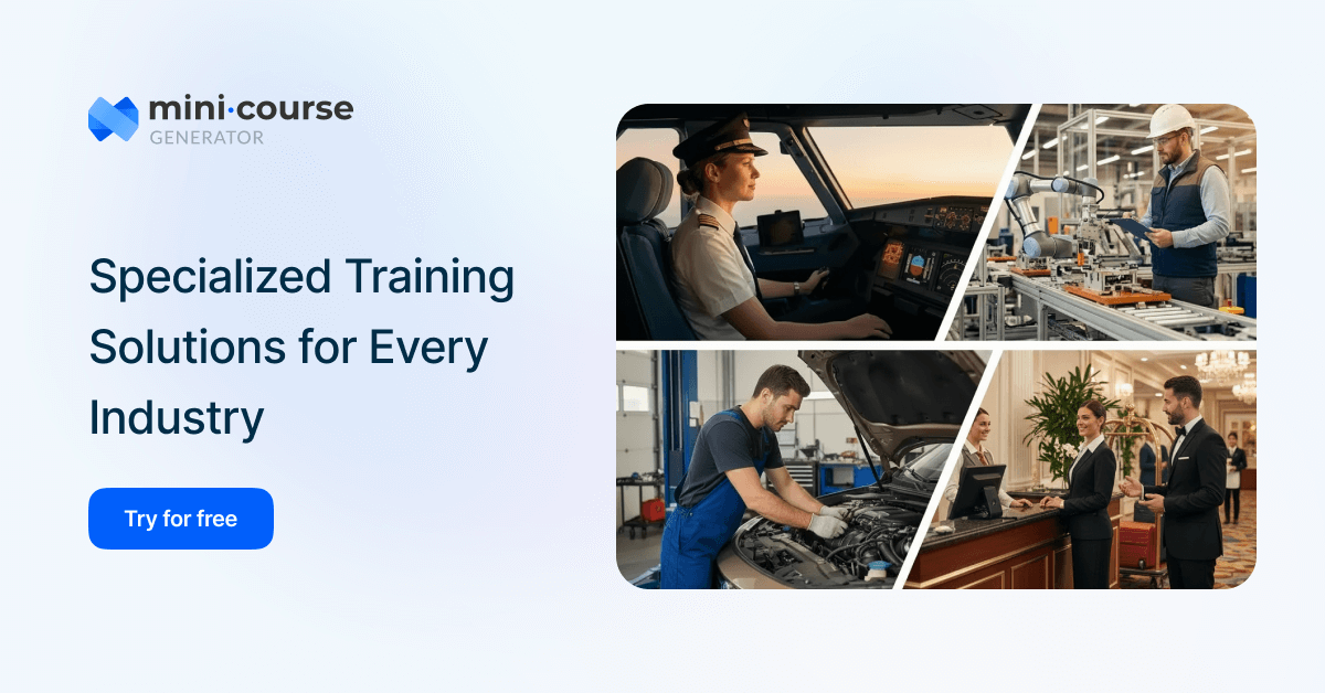 Mini Course Generator | LMS Solutions by Industry
